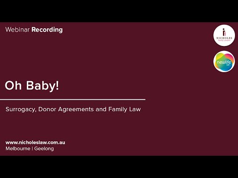 Oh Baby! Surrogacy, Donor Agreements and Family Law | Law Week 2023