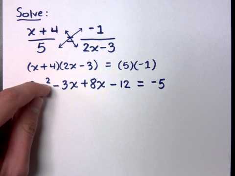 Solving Rational Equations, in Depth - Expii
