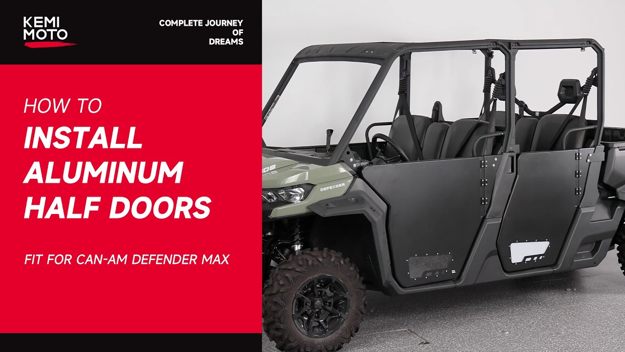 CAN-AM | KEMIMOTO Aluminum Half Doors for Defender MAX | Protection with Clear Visibility