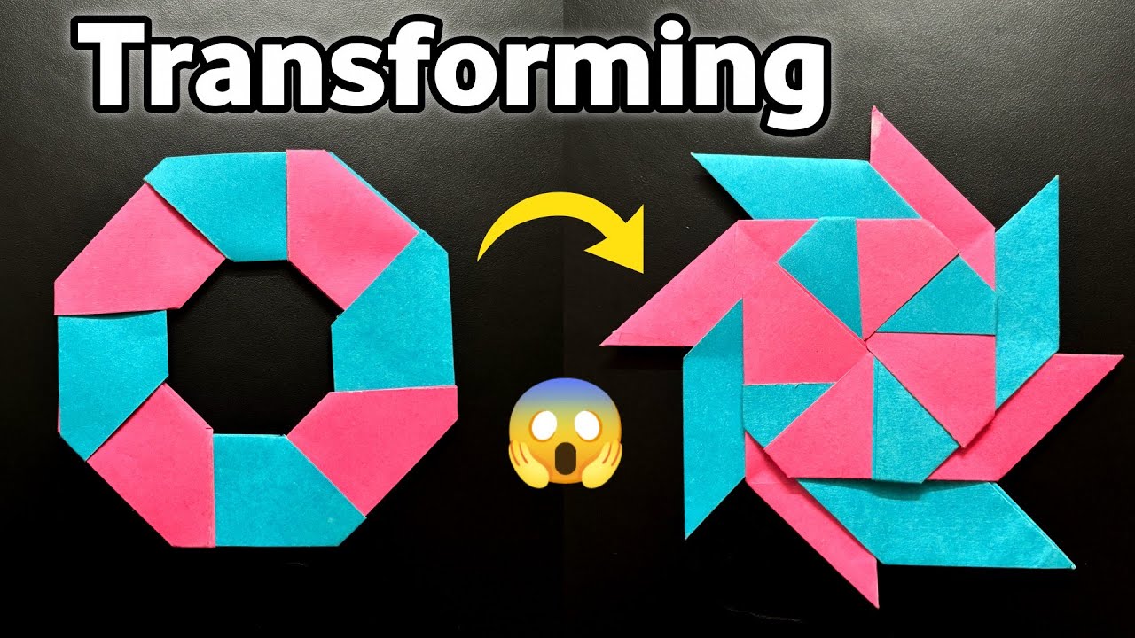 How To Make A Paper Ninja Star | How To Make  Transforming Ninja Star | ninja star 🔥🌟