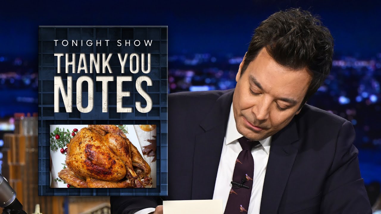 Thank You Notes: Gravy Boats, Thanksgiving Flights | The Tonight Show Starring Jimmy Fallon