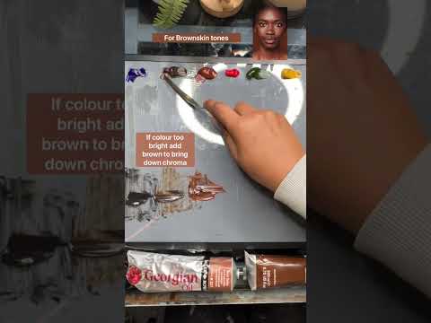 How to mix Black skin tones #art #artshorts #painting #artistsoninstagram