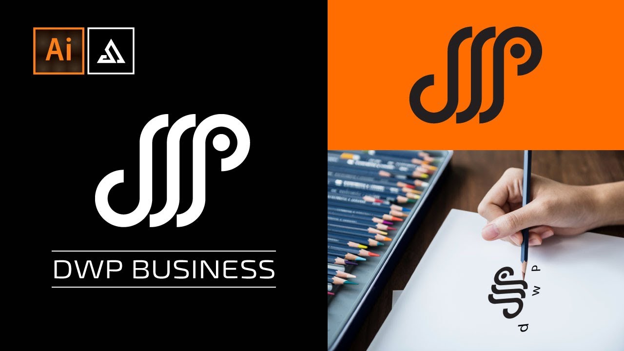 How to Design DWP logo | Adobe illustrator tutorial