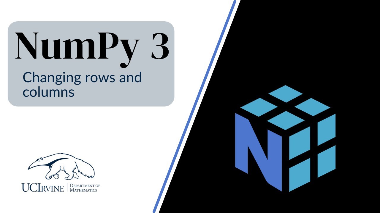 NumPy 3: Changing rows and columns