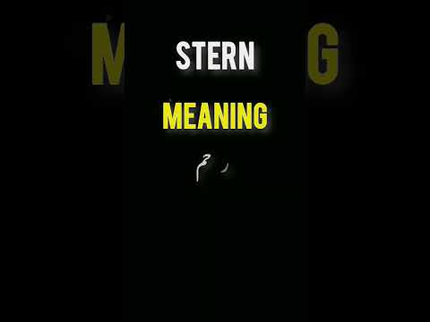 'STERN' Meaning and other details|Synonyms| Antonyms| #english #learning #vocabulary