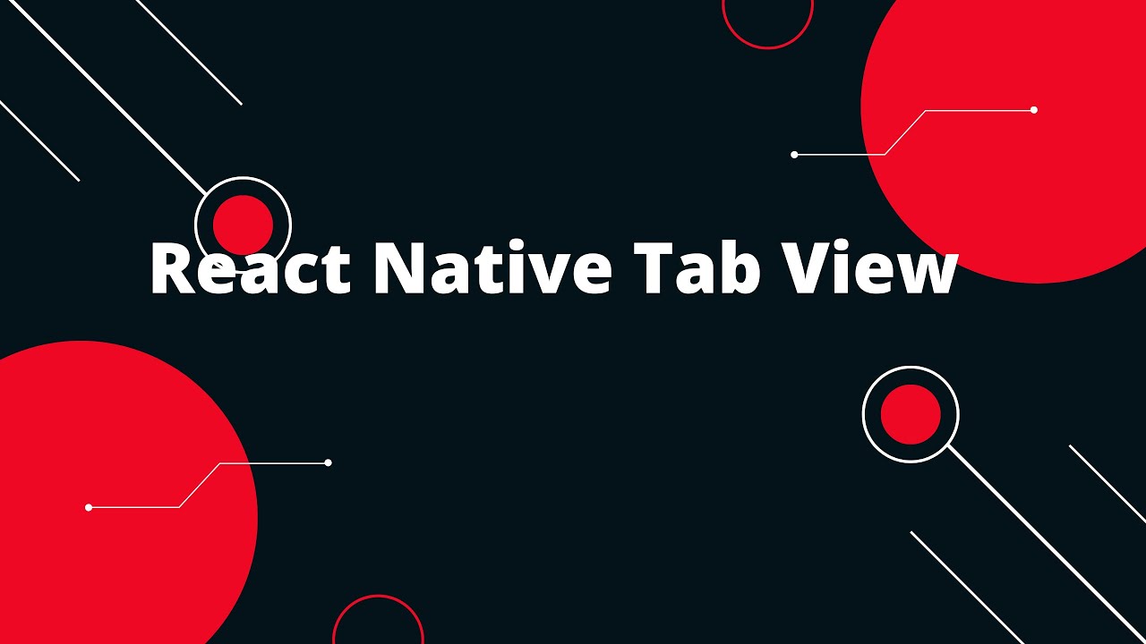 React Native Tab View | React Native Tutorial