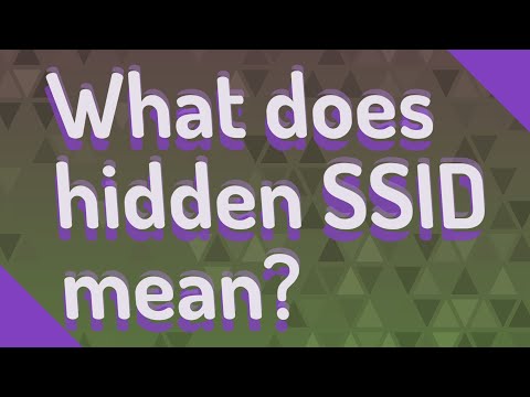 What does hidden SSID mean?