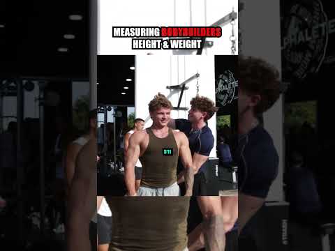 MEASURING BODYBUILDER HEIGHT & WEIGHT (THEY LIED!) #gym #fit #cbum #fitness #tall #height #bodybuild