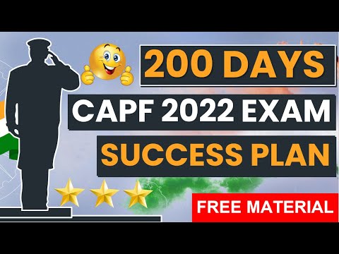 CAPF 2022 Strategy | 200 Days STUDY Plan CAPF 2022 | Books , Syllabus, Exam Pattern, CUT OFF