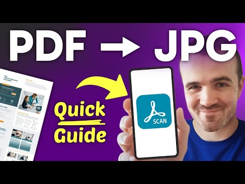 How to CONVERT a PDF to JPG in Adobe Scan (Step by Step) 2025