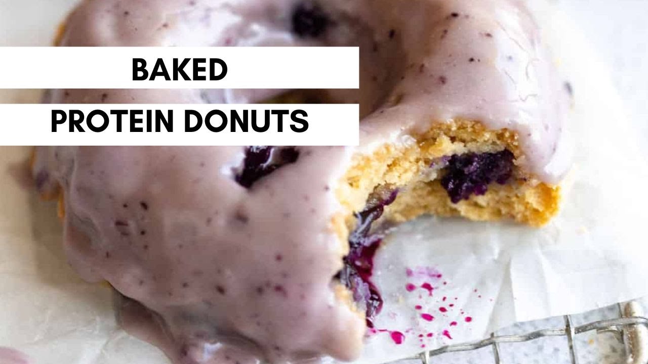 BAKED Blueberry Protein Donuts