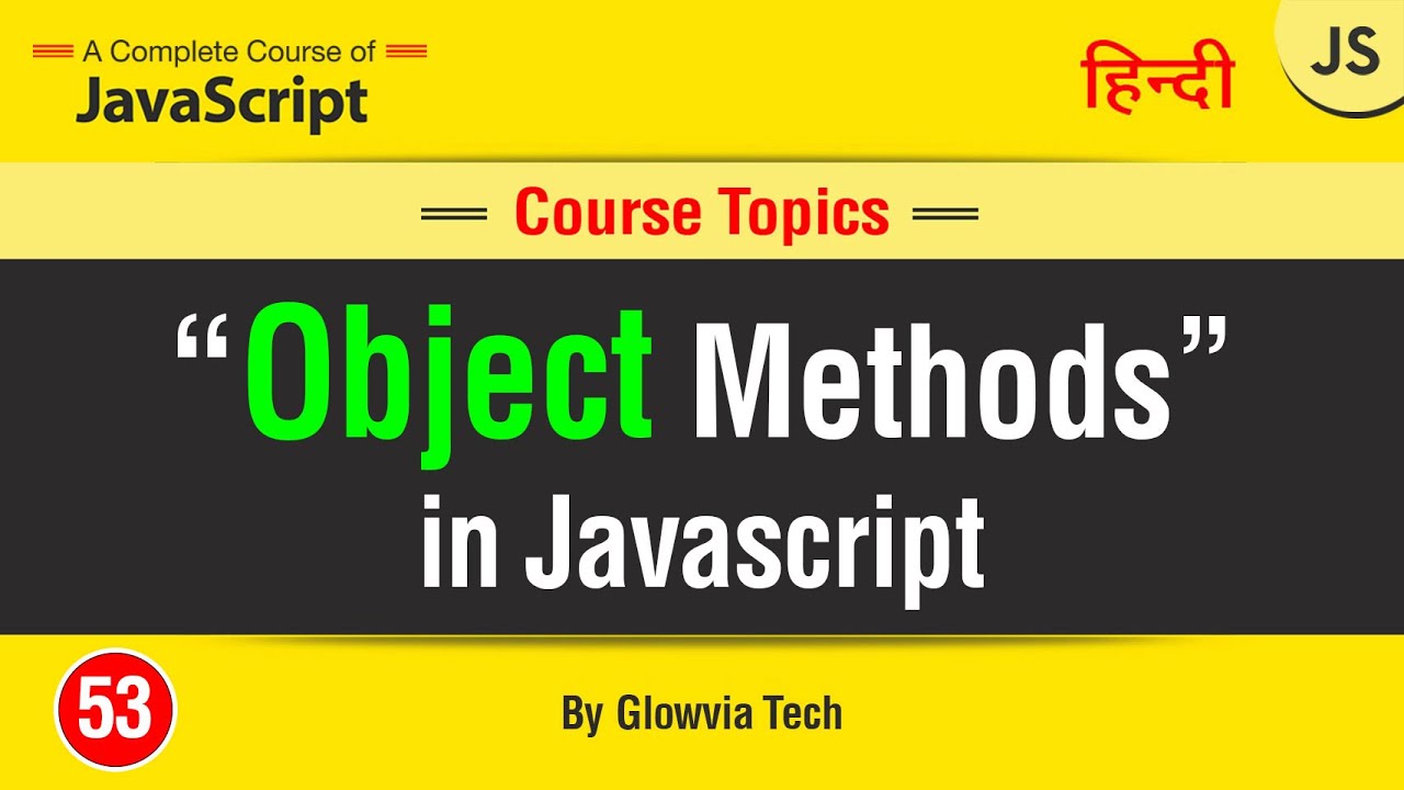 Object Method in JavaScript || Objects Function Tutorial in Hindi/Urdu