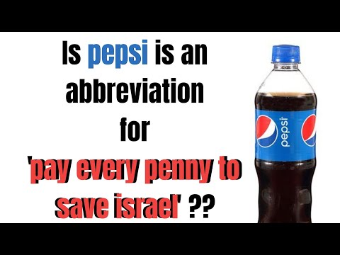 PEPSI - 'pay every penny to save israel' ? #factplusfun
