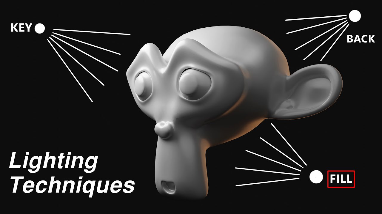 Lighting Techniques _ Fill Light _ Blender Lighting   Tutorial