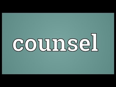 Counsel Meaning