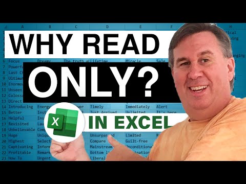 Excel 101 - Make an Excel workbook be Read Only and More - Episode 1605