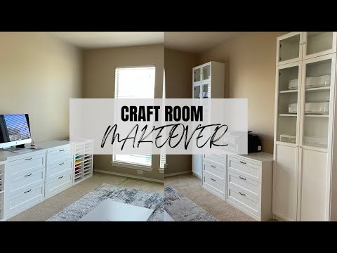 CRAFT ROOM/OFFICE MAKEOVER 2022| IKEA HAUL|PAMLASHAWN #craftroom #officemakeover #craftroomtour