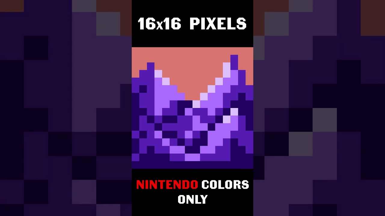 Pixel Art Mountains -- 4 Pictures of Increasing Scale