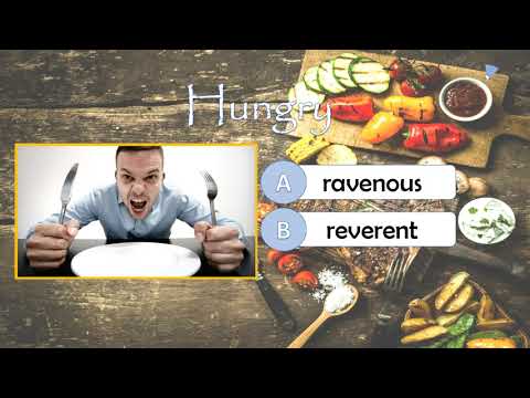 Hungry - Vocabulary Quiz Synonyms Similar words