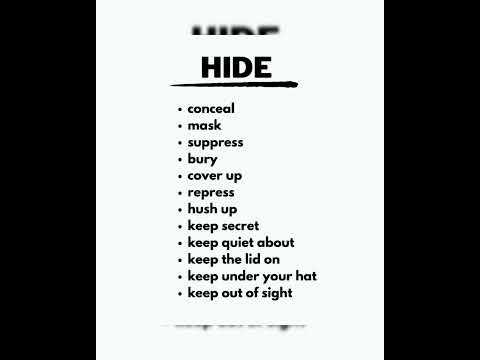 synonyms of "Hide"