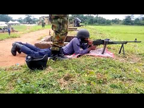 Nigeria navy on shooting range point