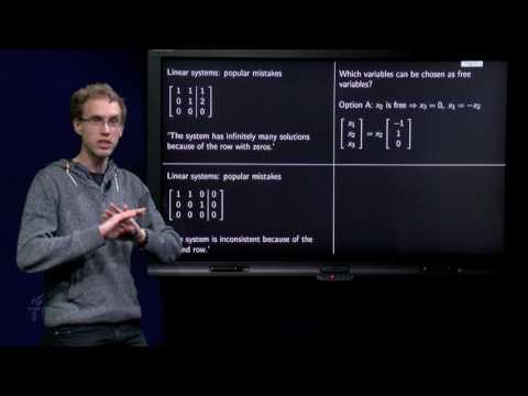 Linear systems - common errors