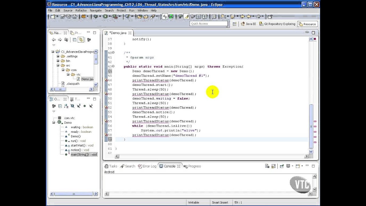 VTC Player   Advanced Java Programming Java SE 7, Thread States