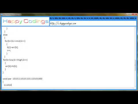 Merge Sort C Code Example