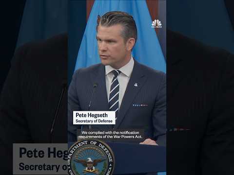 Hegseth says Congress was notified after U.S. strikes on Iranian nuclear sites