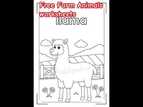Farm Animals worksheets pdf for Kindergarten #shorts #youtubeshorts #firststeplearning