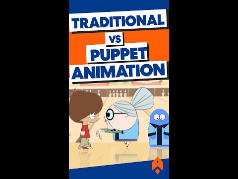 What is the difference between puppet and traditional animation?