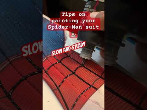 Puffy Painting your Spider-Man suit🕸️ #spiderman #marvel #cosplay