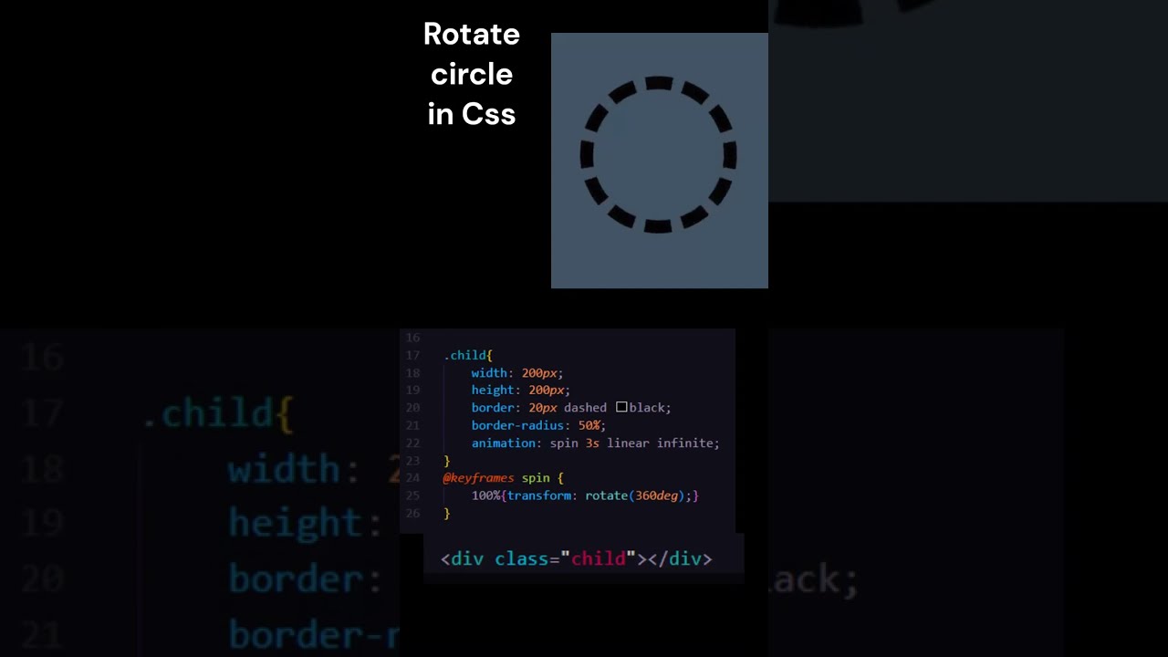 Rotate circle in Css animation