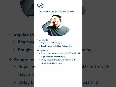 Remedies for delayed payment to MSME