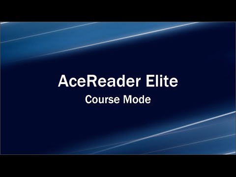 AceReader Elite (speed reading software) - Course Mode