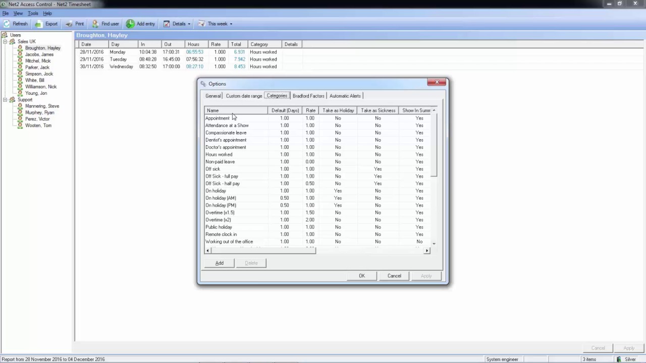 Net2 Software - Time and attendance