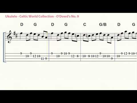 O'Dowd's No. 9 - Ukulele Tab Chords Notes - Celtic World Collection - O'Dowd's No. 9