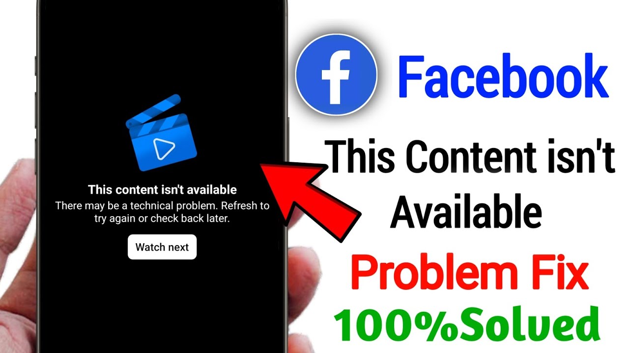 Fix facebook this content isn't available | there may be a technical problem | facebook Error 
