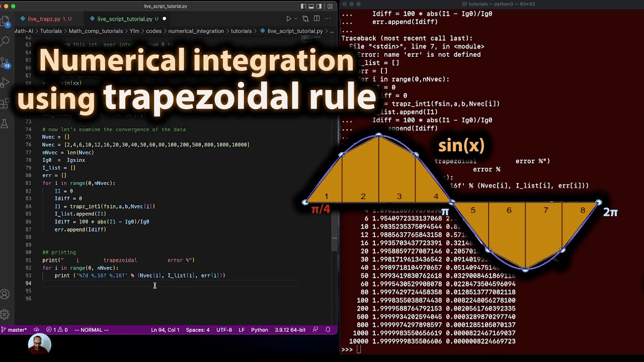 Numerical Integration in Python: Trapezoidal Rule