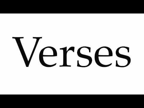 How to Pronounce Verses
