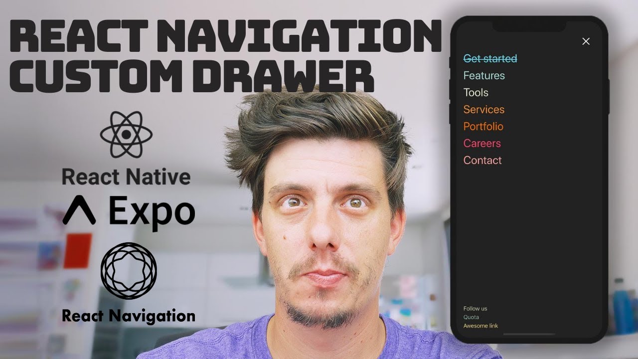 Integrate Custom Drawer animation component in React Navigation v5