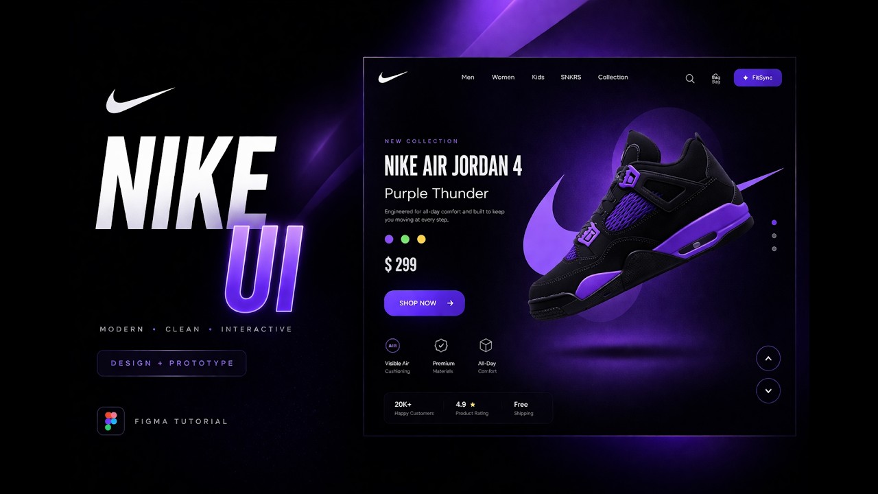 Nike UI Design in Figma | Air Jordan Website Concept