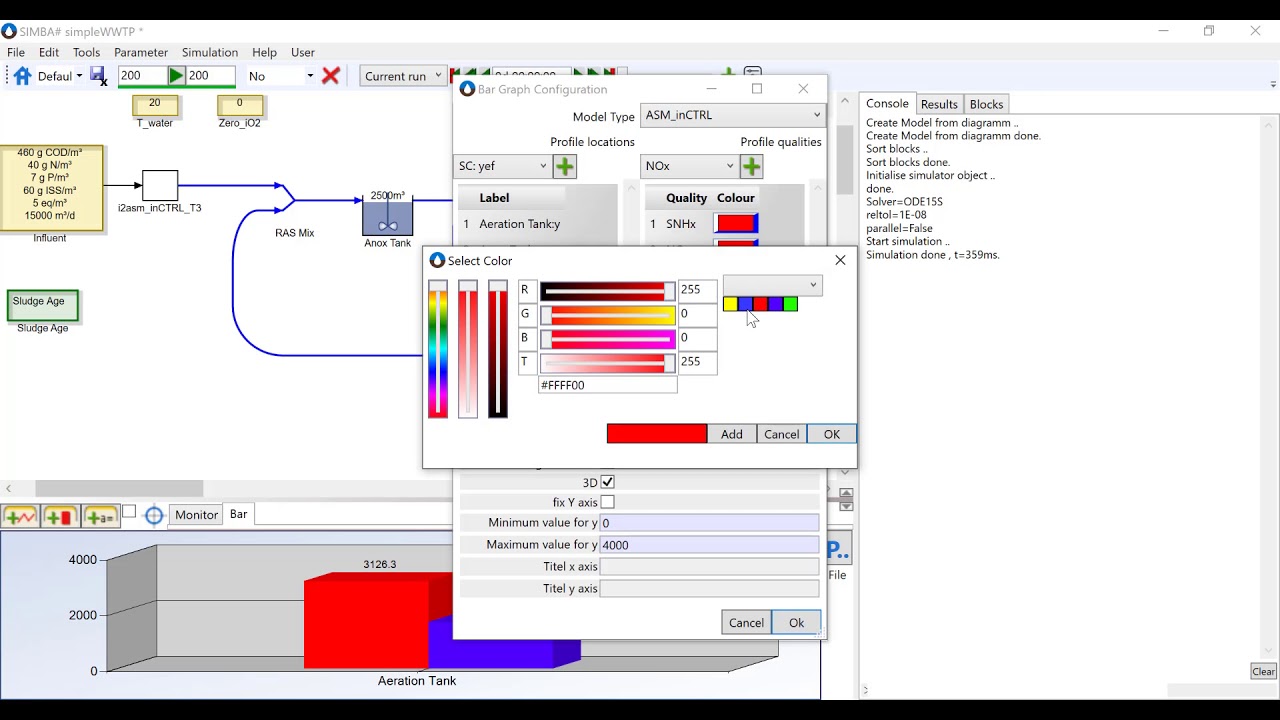 SIMBA Tutorial - Setting up a bar chart