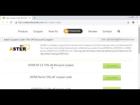 Aster Discount Coupon