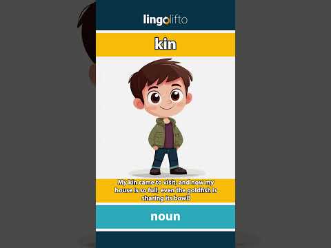 🇬🇧 Kin Meaning : Flash Card : Learn English Vocabulary