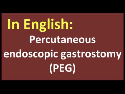 Percutaneous endoscopic gastrostomy PEG spanish MEANING