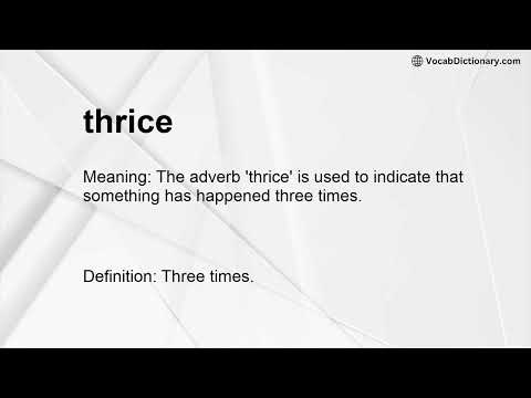 thrice Meaning
