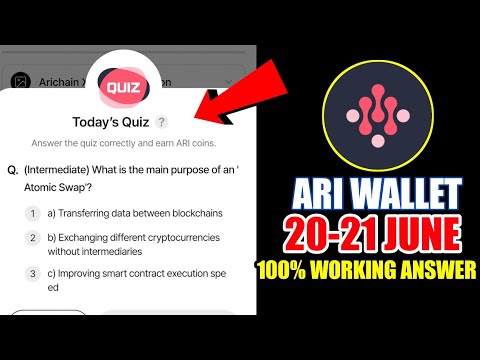 Ari Wallet Today Quiz 20-22 June | Ari Wallet Quiz Today |Arichain Wallet Quiz Answers Today |Xenea