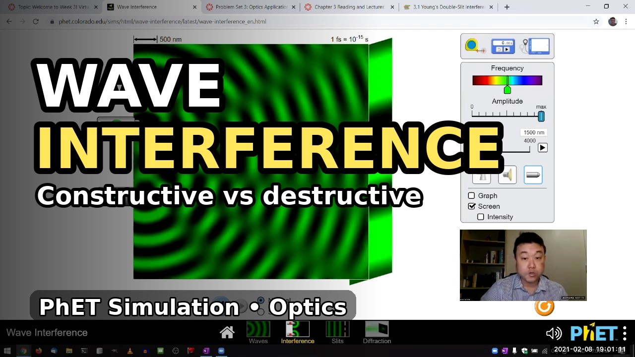 Physics 4C - Wave Interference PhET Sim Demo