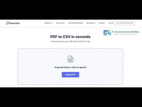 Convert PDF to CSV online